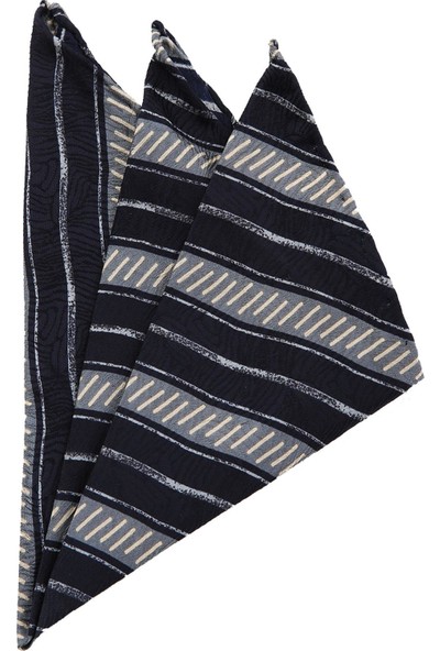 La Pescara Lacivert Motif Baskılı İpek Mendil SPS161 La Pescara Lacivert Motif Baskılı İpek Mendil SPS161