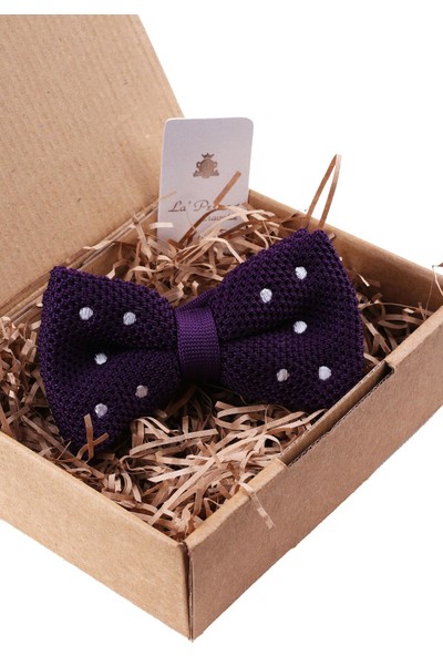 La Pescara Mor Puantiye Desen Örgü Papyon ÖR135