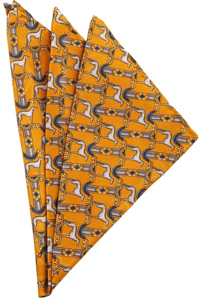 La Pescara Safran Motif Baskılı İpek Mendil SPS122