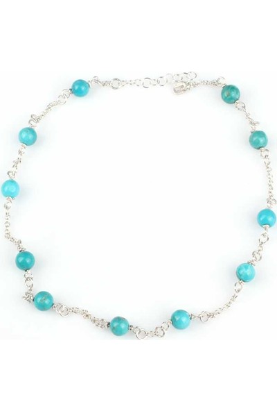 Nusret Takı 925 Ayar Gümüş 11 Adet Turkuaz Taşlı Halhal Bileklik Nusret Takı 925 Ayar Gümüş 11 Adet Turkuaz Taşlı Halhal Bileklik