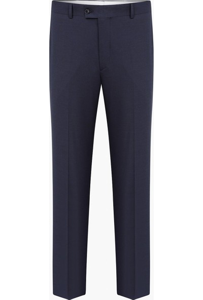 Hateko Klasik Kesim Filafil Lacivert & Mavi Kumaş Pantolon