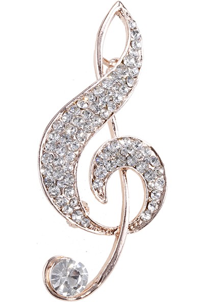 Lavisera Sol Anahtarı Broş