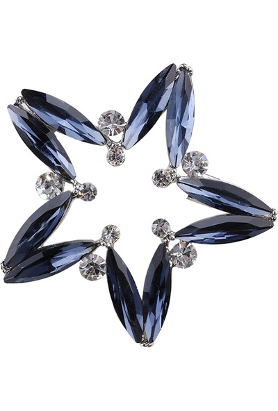 Lavisera Yıldız Kristal Taşlı Broş