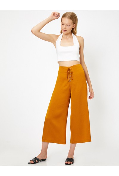 Koton Kadın Kuş Gözü Detaylı Pantolon