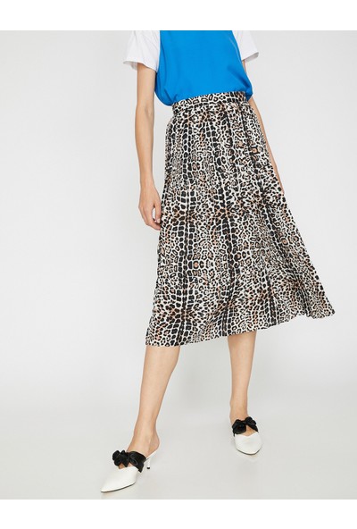 Koton Leopar Desenli Etek