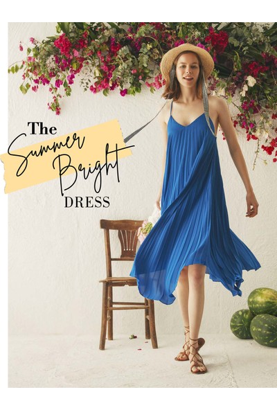 Koton Kadın The Summer Bright Dress - Canlı & Yaz Rengi Elbise