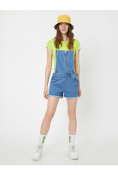 Koton Düğme Detaylı Jean Tulum Koton Düğme Detaylı Jean Tulum