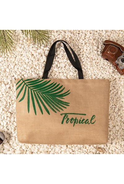 OCEAN HOME TROPICAL BASKILI JÜT PLAJ ÇANTASI