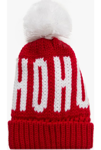 Koton Kids Erkek Çocuk Desenli Bere Kırmızı