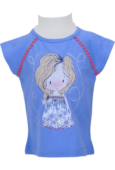 Zeyland Kız Çocuk Mavi T-shirt - 71Z2MPC53