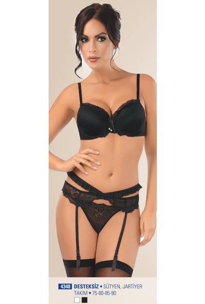 Nbb 4348 Desteksiz Sütyen Jartiyer Takım Nbb 4348 Desteksiz Sütyen Jartiyer Takım