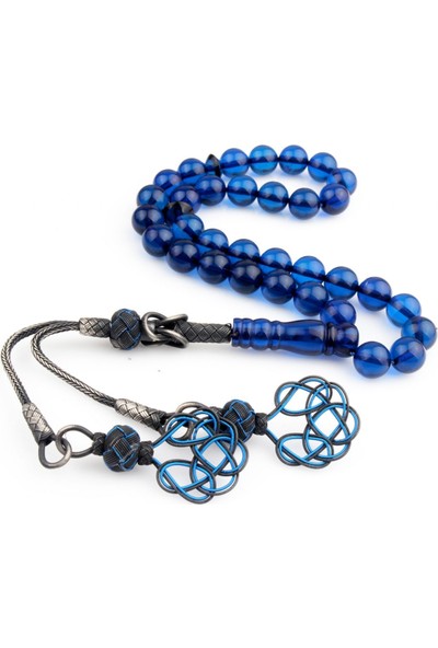 Takıhan Gümüş Kazaz Püsküllü Damla Kehribar Tesbih Th764