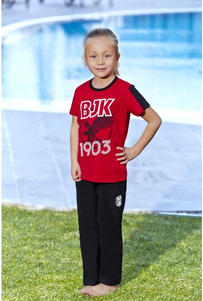 Beşiktaş Lisanslı Genç Kız Pijama Takımı Kırmızı Beşiktaş Lisanslı Genç Kız Pijama Takımı Kırmızı