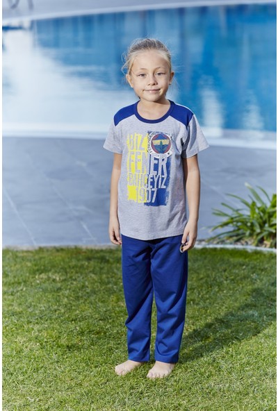 Fenerbahçe Lisanslı Genç Kız Pijama Takımı Gri Fenerbahçe Lisanslı Genç Kız Pijama Takımı Gri