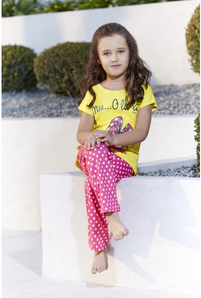 RolyPoly Kız Çocuk Pijama Takımı Sarı