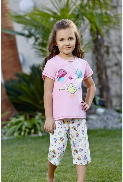 RolyPoly Kız Çocuk Kapri Takım Pembe