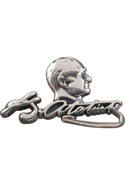 Akyüz Gümüş Kemal Atatürk İmzalı Gümüş Atatürk Rozeti Akse009