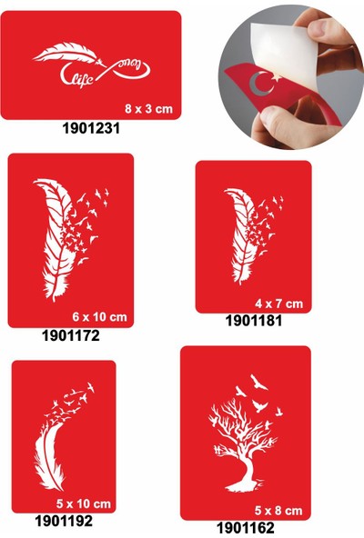 One Spray Tattoo 5Li Kına Dövme Şablonu One Spray Tattoo 5Li Kına Dövme Şablonu