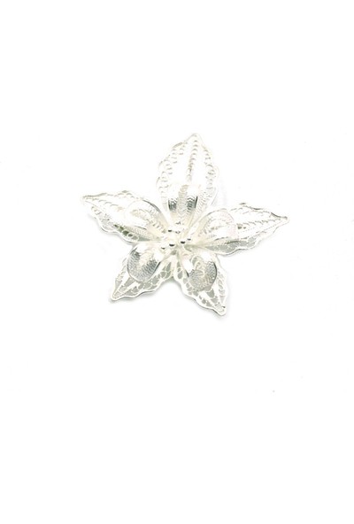 Aykat Telkari Gümüş Broş El İşi Bayan Taşsız Yaka İğnesi Modeli Kadın Brs-148