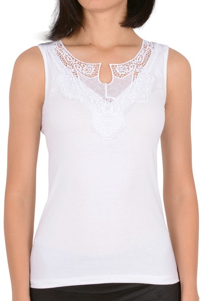 Nicoletta Kadın Atlet Dantelli Geniş Askılı 2 Li Paket