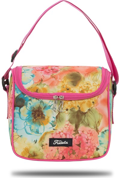 Fudela Iconic Stay Pembe Çiçekler Beslenme Çantası