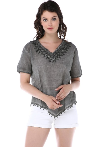 Graffin Kadın 9005 Renkli Batik Pantolon