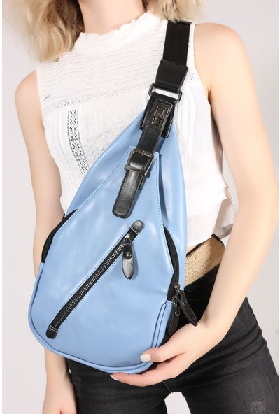 Rovigo Plus Mavi Suni Deri Kadın Çanta