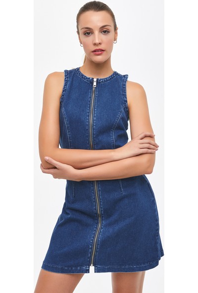 LTB Roza Palmira Wash Kadın Jeans Elbıse