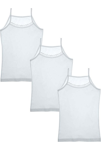 Donella 3'lü %100 Pamuk Kız Çocuk Atlet - 43113