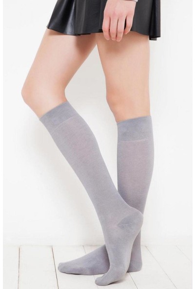 Brogetti Begi Gri Dizalti Bambu Corap