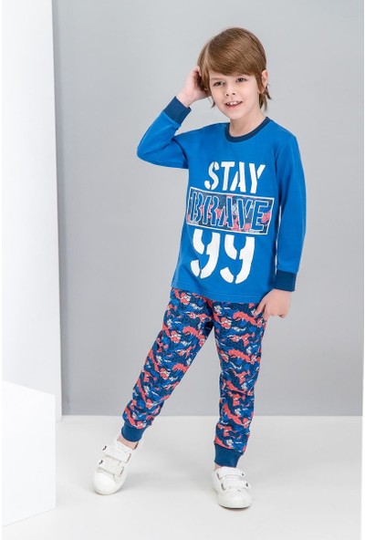 Roly Poly Brave Kamuflaj Saks Erkek Çocuk Pijama Takımı Roly Poly Brave Kamuflaj Saks Erkek Çocuk Pijama Takımı