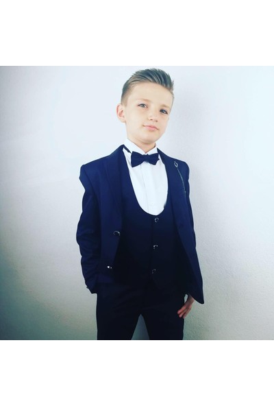 Terry Erkek Çocuk Smokin Takım - Lacivert - 3 Yaş ( 98 cm )