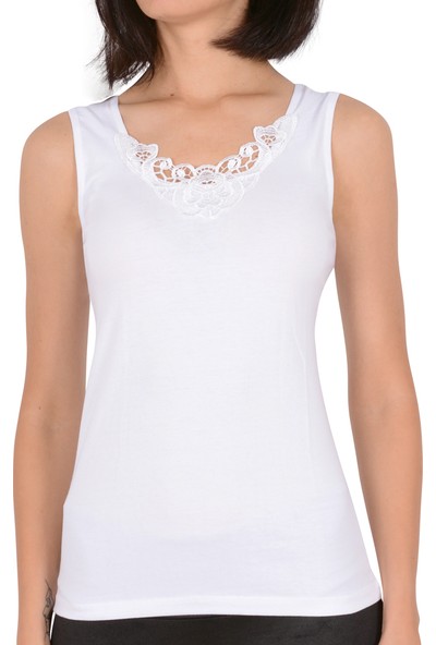 Nicoletta Kadın Atlet Dantelli Geniş Askılı 2'li Paket