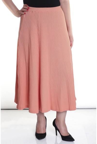 Detay 8 Parça Triko Kadın Etek