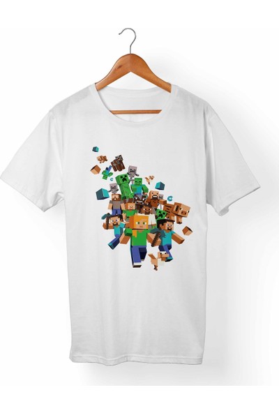 Muggkuppa Minecraft Çocuk Beyaz T-Shirt