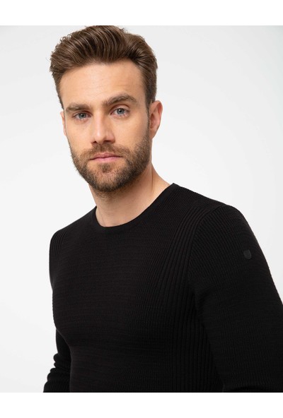 Pierre Cardin Siyah Slim Fit Triko Kazak 50209935-VR046