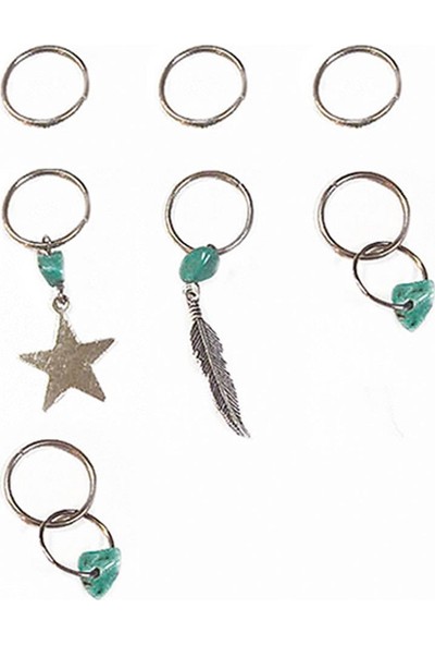 New Obsessions Turquoise Saç Küpesi Seti 7'li