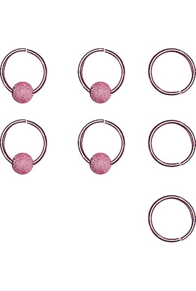 New Obsessions Funky Pink 9'lu Saç Küpesi