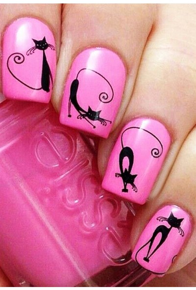 Flash Tattoos Kedili Tırnak Geçici Dövme