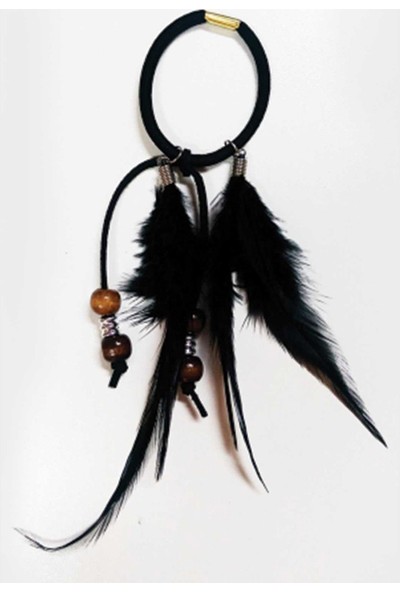 New Obsessions Siyah Boho Tüy Toka