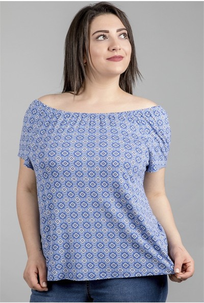 Myline Omzu Açık Desenli T-Shirt 23857