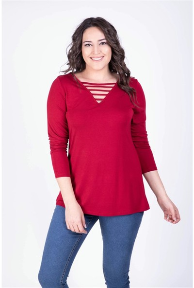 Myline Yakası Biyeli Bluz 34124 Myline Yakası Biyeli Bluz 34124