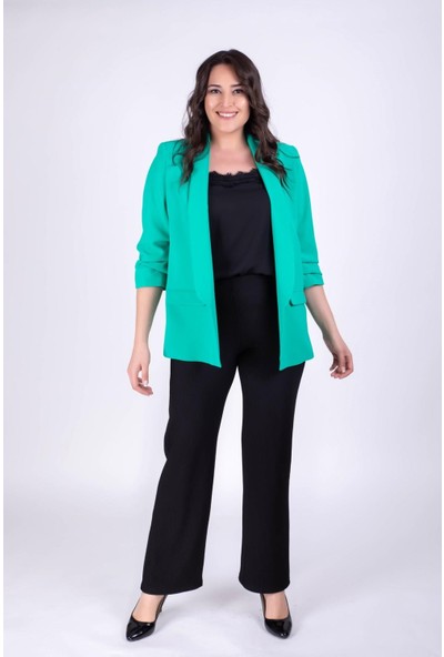 Myline Kolları Detaylı Yeşil Ceket 34345 Myline Kolları Detaylı Yeşil Ceket 34345