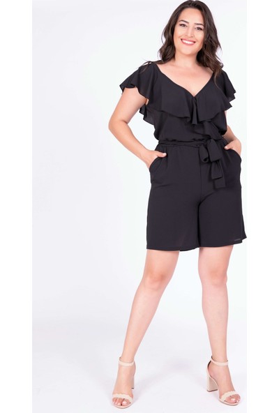 Myline Yakası Volanlı Tulum 34859 Myline Yakası Volanlı Tulum 34859