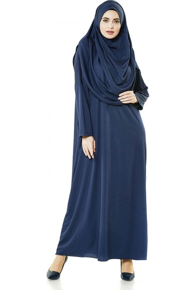 İhvan 5015 Tek Parça Lacivert Namaz Elbisesi Standart Beden