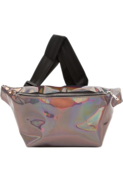 Bagmori Bakır Hologram Fermuarlı Bel Çantası