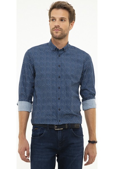 Pierre Cardin Erkek Dokuma Gömlek 50213644-Vr033 Pierre Cardin Erkek Dokuma Gömlek 50213644-Vr033