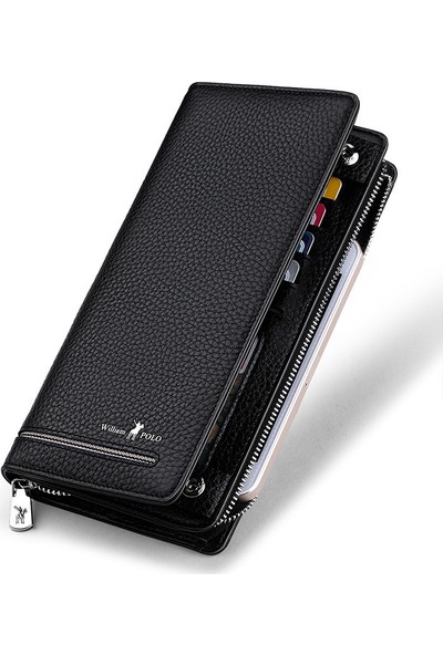 William Polo İtalyan Deri Uzun Erkek Cüzdan