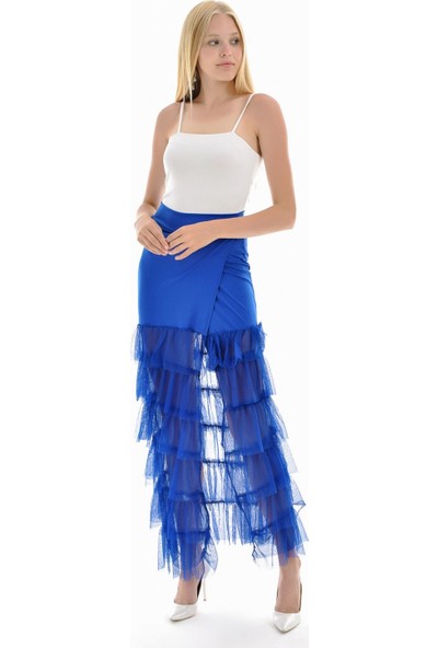 Sense Kadın Saks Etek Etk31427