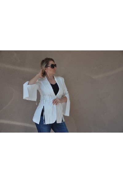 Lefon Cara Ekru Ceket